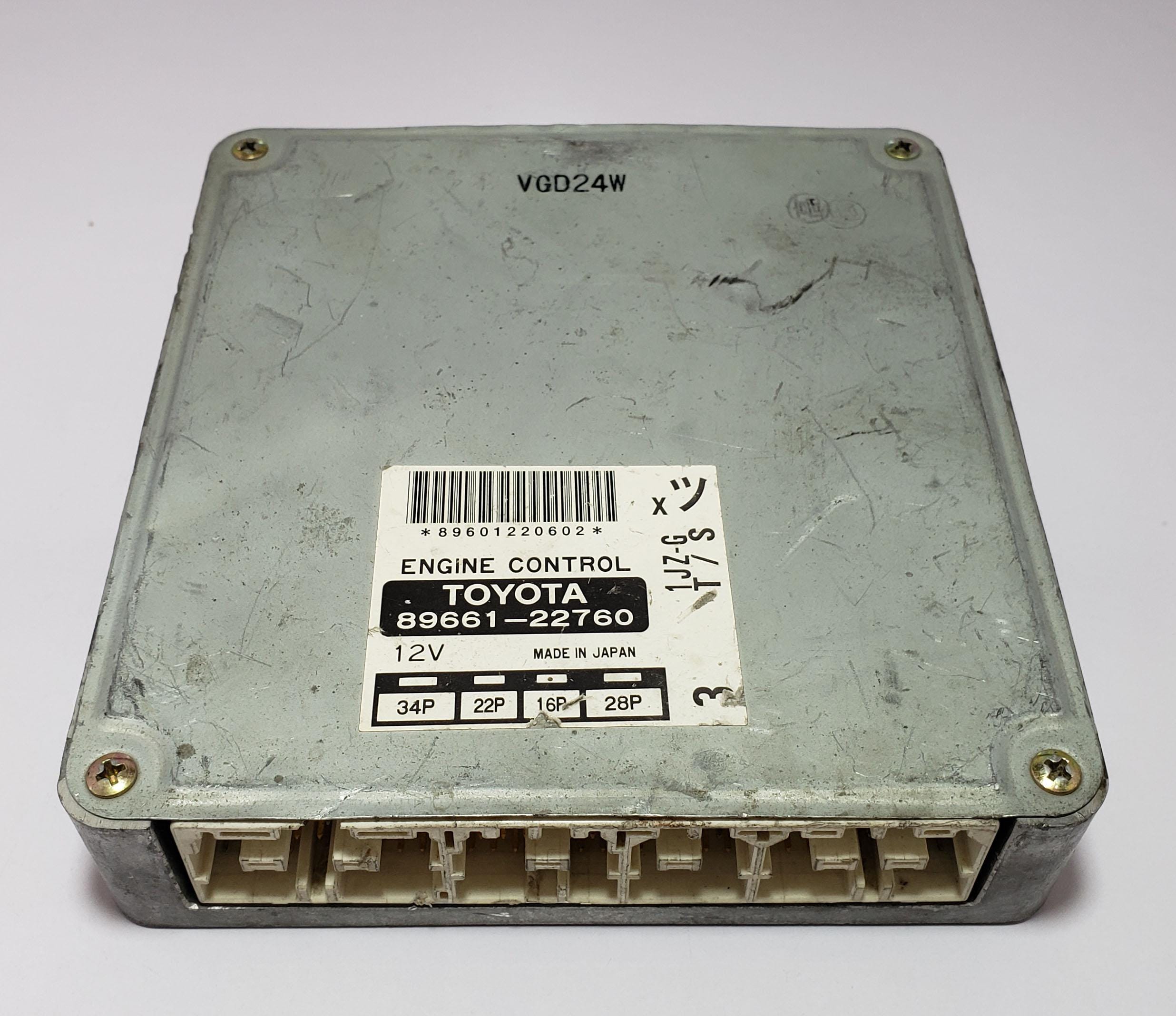 Toyota 89661-22760 1JZ-G Ecu Pcm Jdm used 89601220602 ECU oem – Japan ...